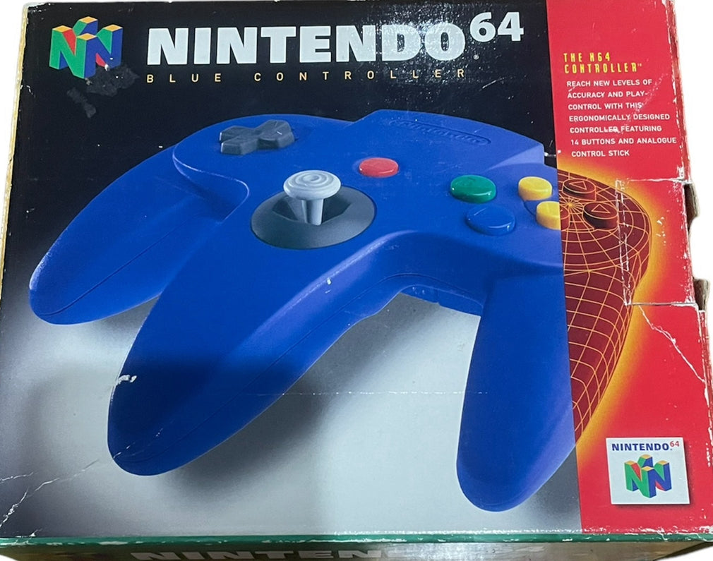 Nintendo 64 Blue Controller Boxed PAL – Cardcollectors