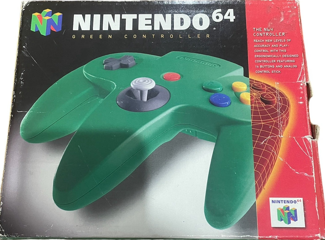 Nintendo 64 Green Controller Boxed PAL – Cardcollectors
