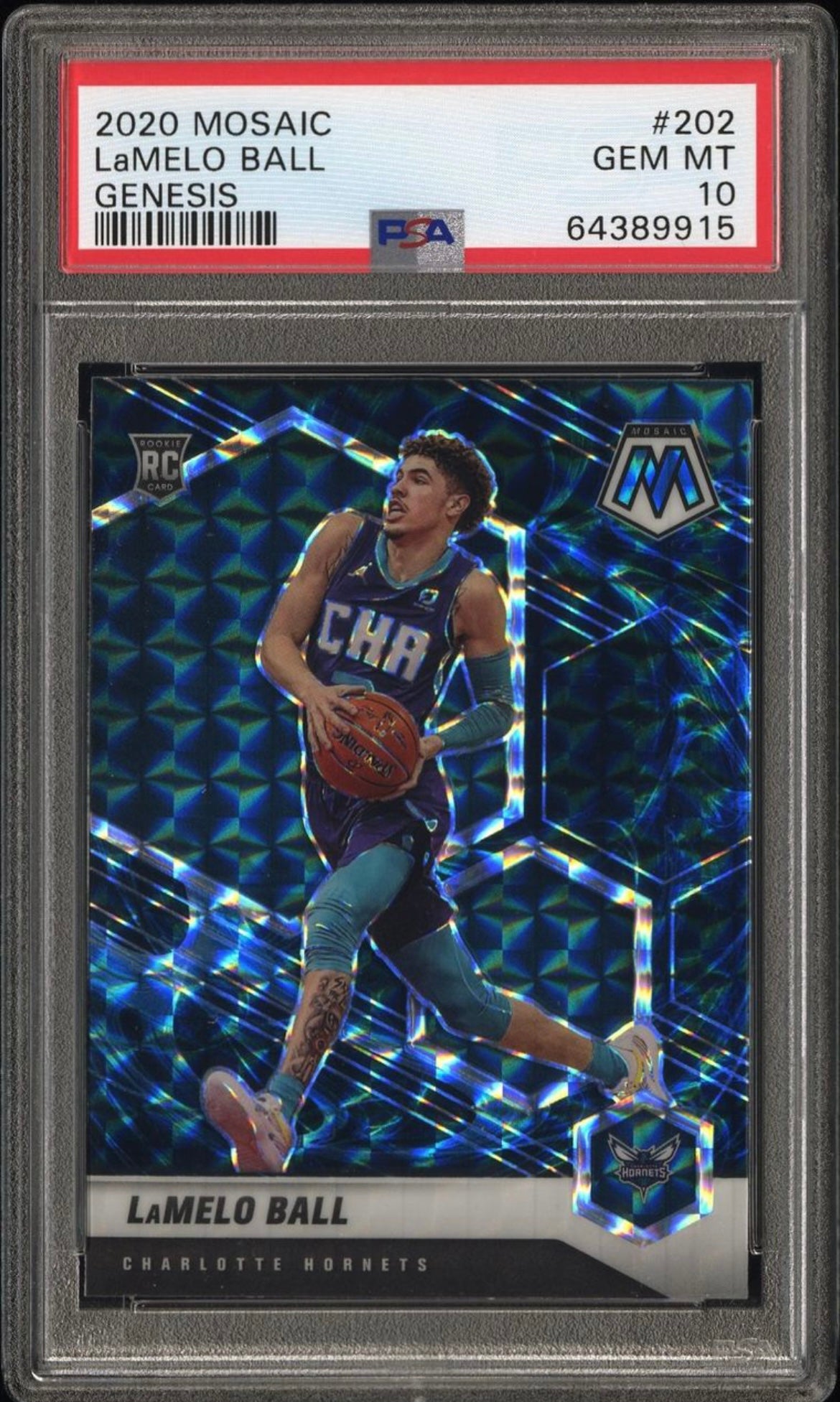 Mosaic Genesis Lamelo Ball Hornets PSA 10 #202 – Cardcollectors